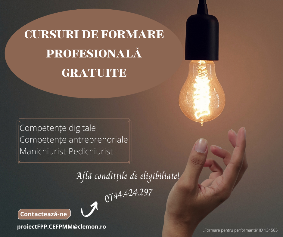 S-a dat startul înscrierilor la cursurile gratuite de formare ...