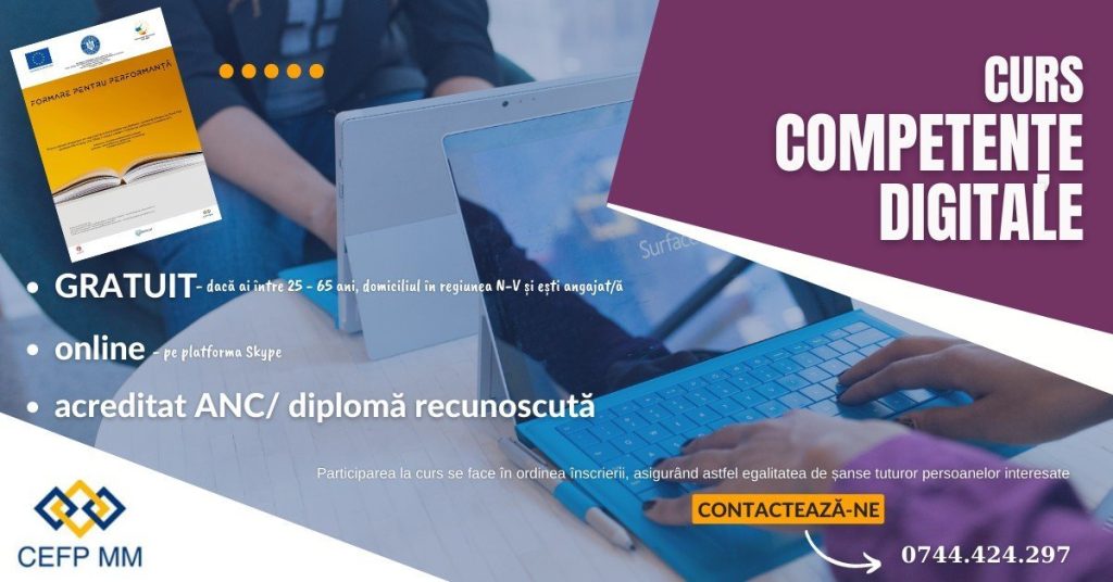 Start inscrierilor pentru cursul de Competente Digitale! | ZiarMaramures
